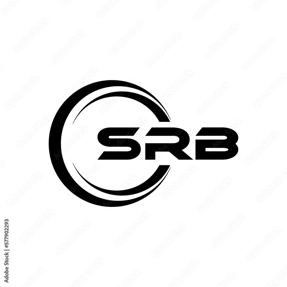 Vecteur Stock SRB letter logo design with white background in ...