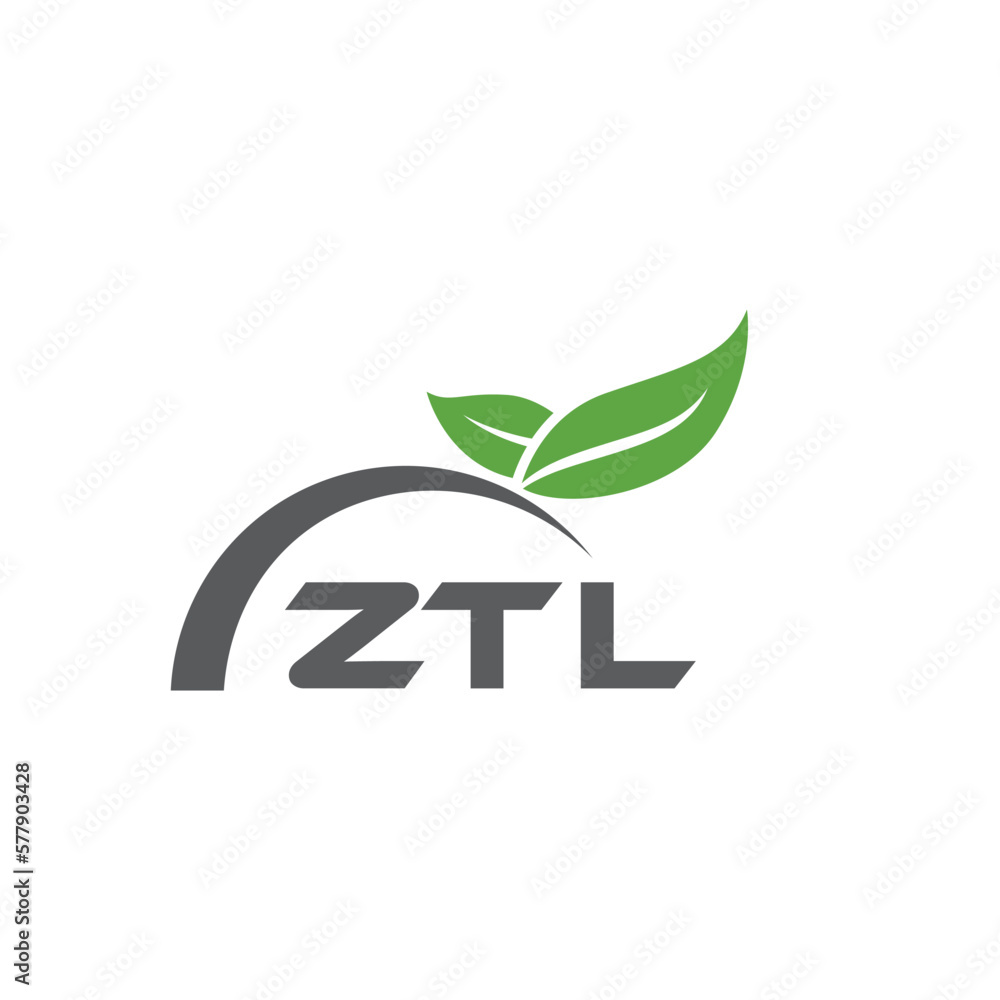 ZTL letter nature logo design on white background. ZTL creative ...
