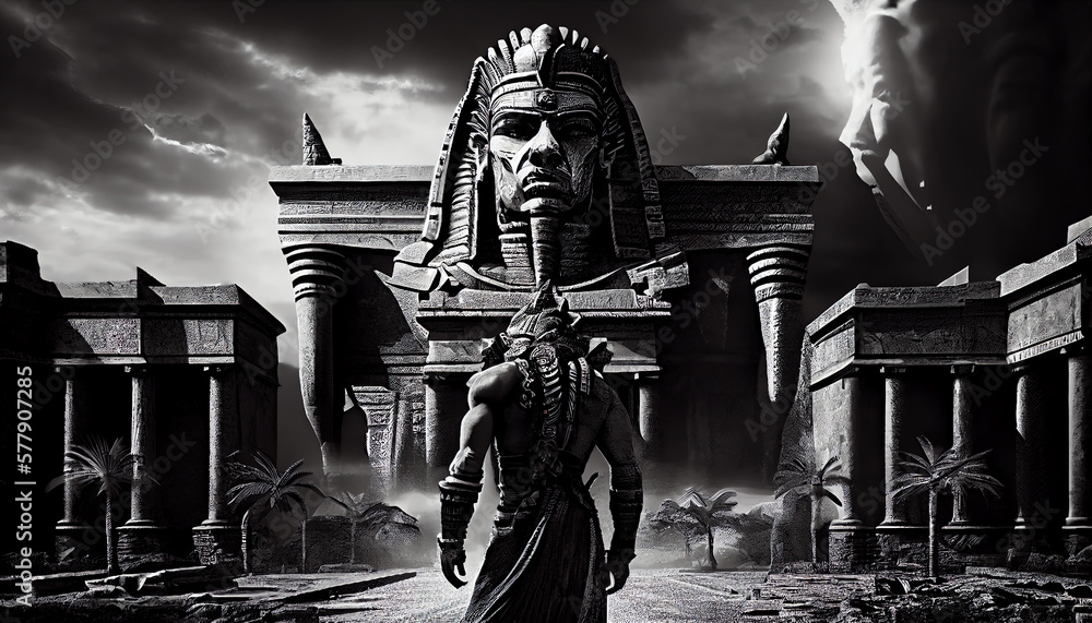 picture of post apocalyptic retro futuristic egypt empire ancient Egypt ...