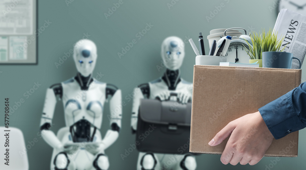 Foto de The impact of AI and robotics on unemployment do Stock | Adobe ... Foto de The impact of AI and robotics on unemployment do Stock | Adobe ...