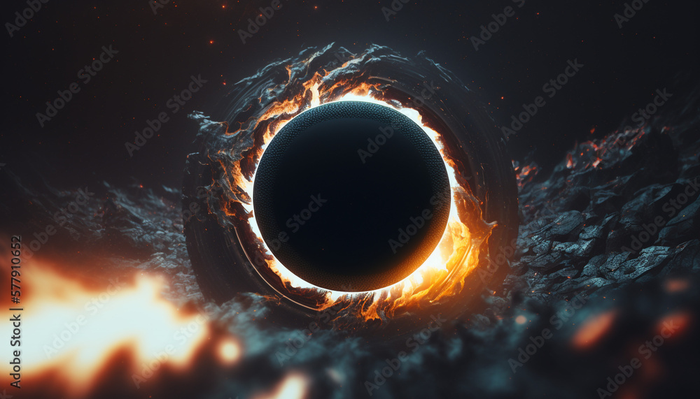 black hole 8th dimensional space fractal Cinematic lighting hd ...