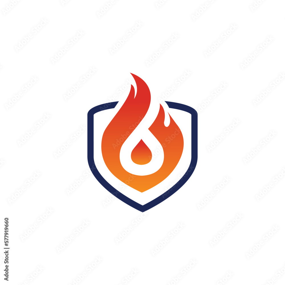Letter b fire shield logo for web, icon, app, business, vector, logo ...