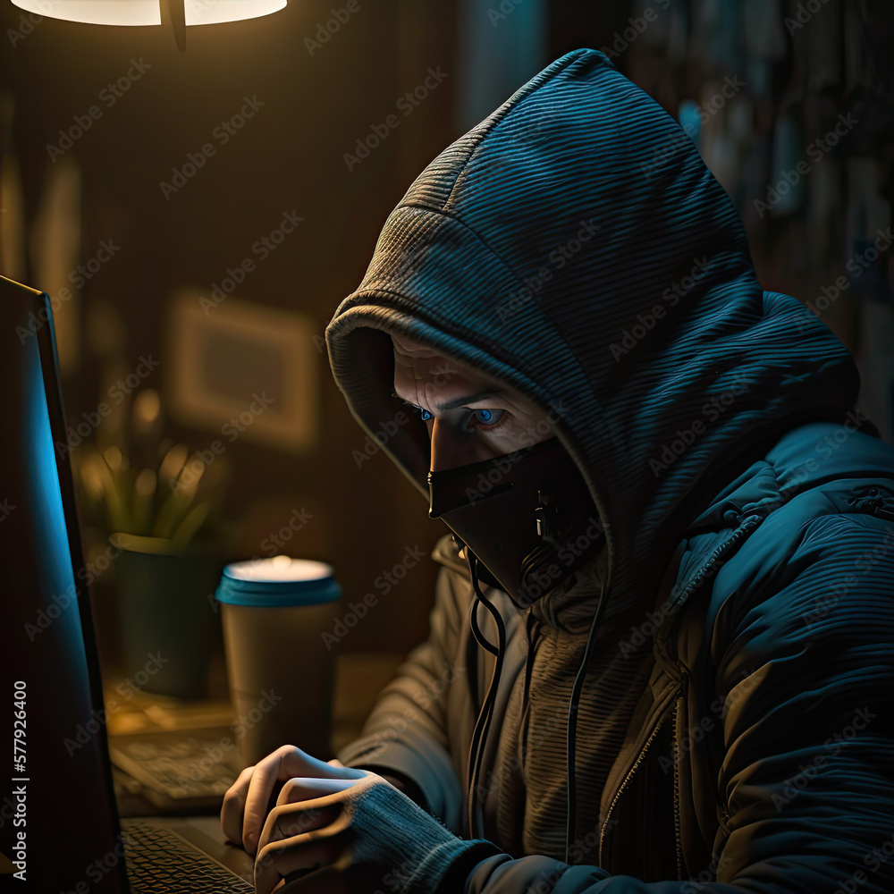 Cyber Crime Illustration, , Generated AI, Generated, AI Stock ...