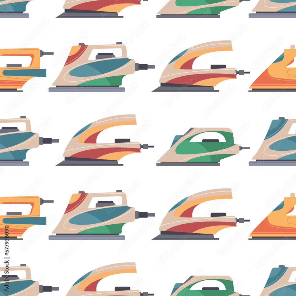 Irons vector cartoon seamless pattern background for wallpaper ...