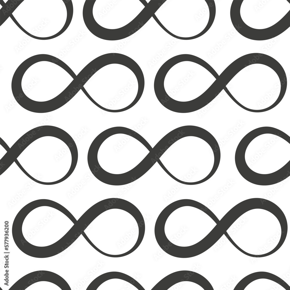 Infinity symbol vector cartoon seamless pattern background for ...