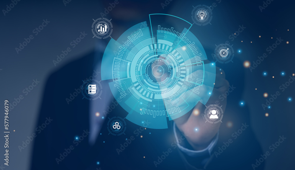 User interface UX UI futuristic graphic icon design with graphic ...