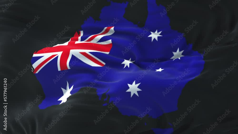 flag with map of australia, Australia Waving Flag, Australian Flag ...