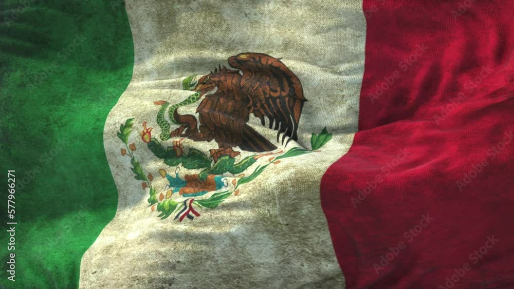 the mexico flag is old color. Mexico flag video. 3d Mexico Flag Slow ...