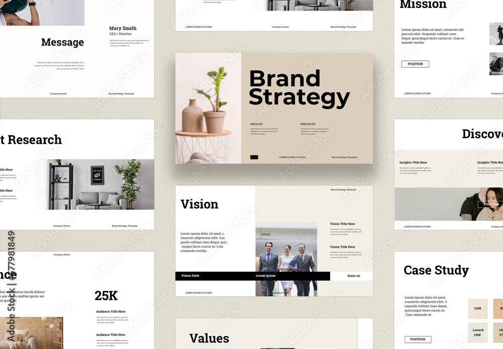 Brand Strategy Template Stock Template | Adobe Stock