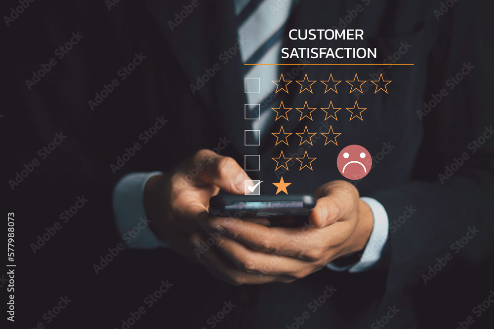 Customer Experience dissatisfied Concept, Unhappy Businessman Client ...
