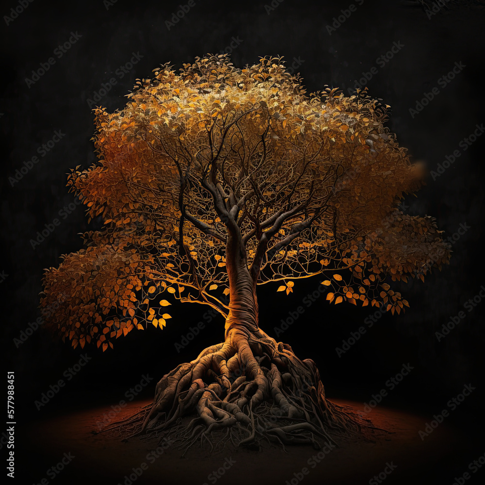 Bhodi tree at night ("tree of awakening") Mahabodhi Tree, Bo Tree ...