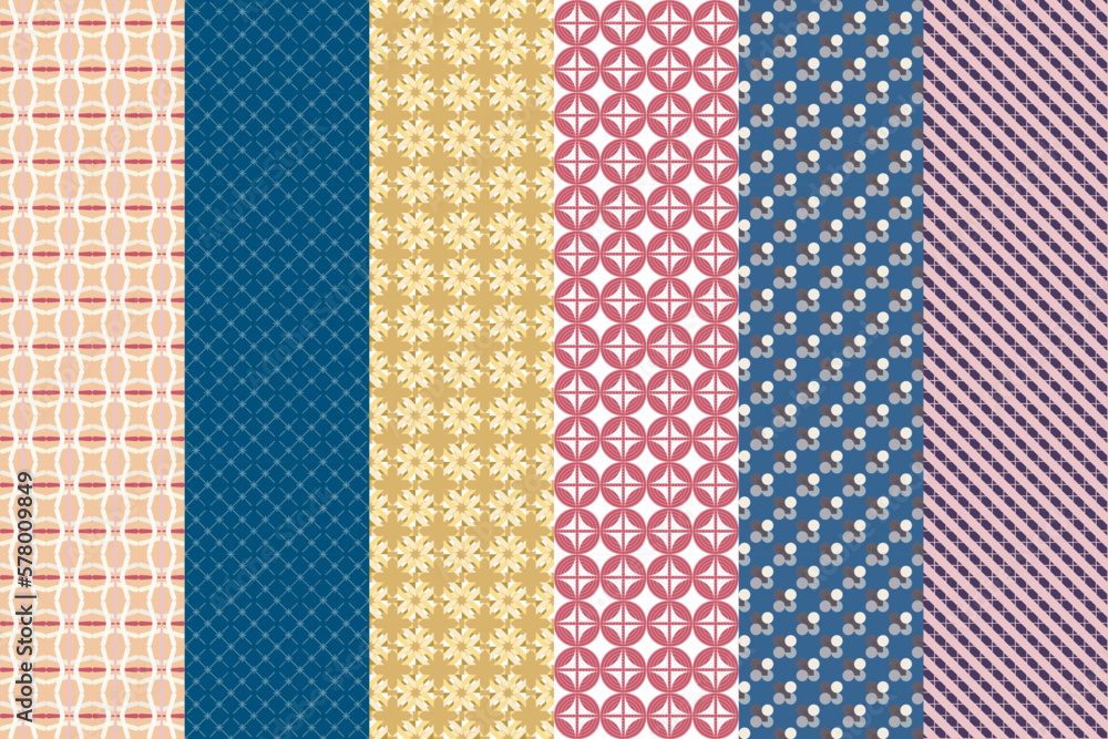 Seamless set of pattern. Ornamental wallpaper. Modern design, digital ...