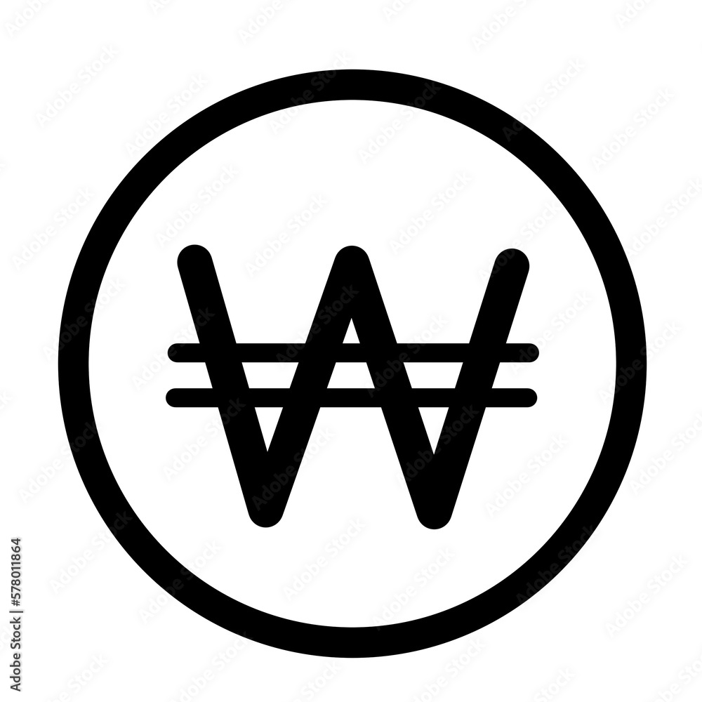 Won money icon Stock Illustration | Adobe Stock