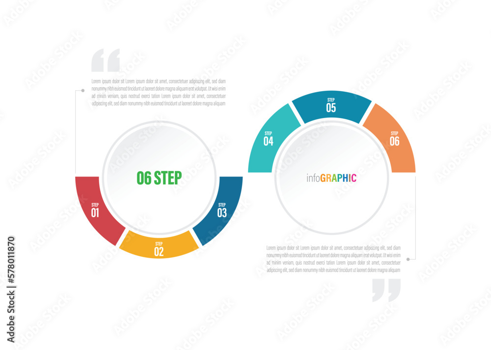 Step infographics Pie charts Elements with 1, 2, 3, 4, 5, 6, 7, 8, 9 ...