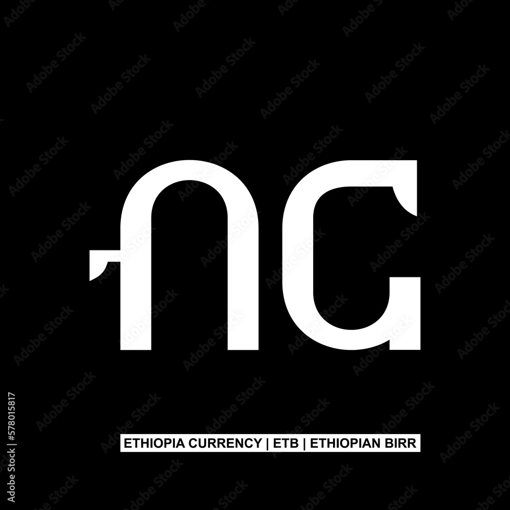 Ethiopia Currency Symbol, Ethiopian Birr Icon, ETB Sign. Vector ...