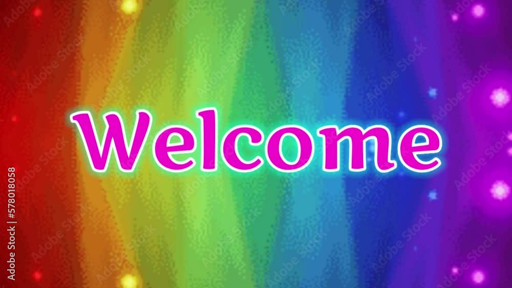 Welcome caption footage, with a cool and modern background, perfect for ...