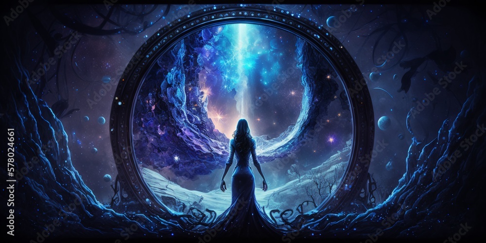 Exploring Mystical and Spiritual Realms. Generative AI. Stock ...