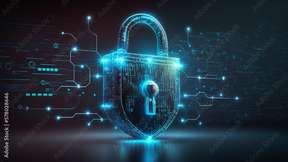 Digital data protect. Padlock With Keyhole icon in personal data ...