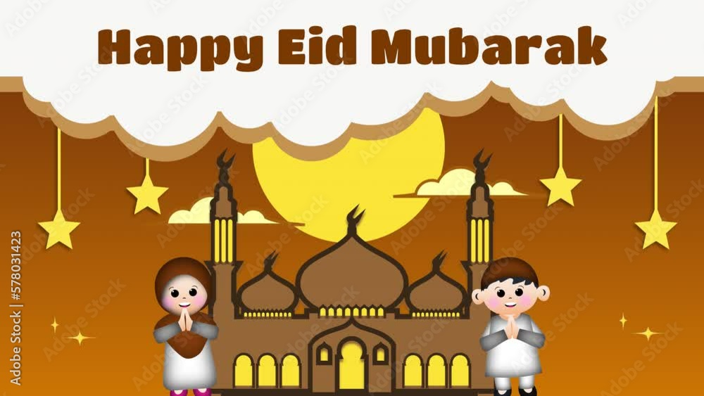 Eid card for Eid Mubarak , Eid Al Adha and Eid Al Fitr Happy with ...