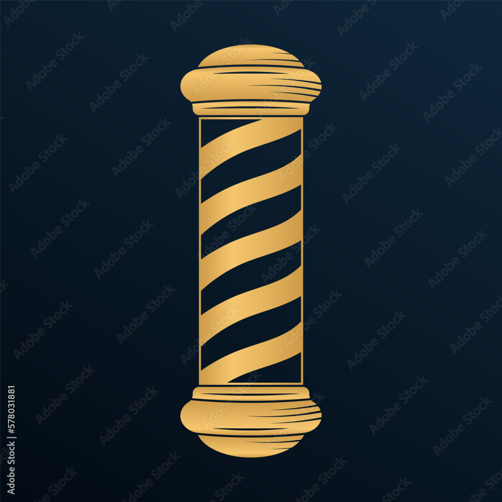 Barbershop pole icon. Vintage barber shop sign or logo. Vector ...