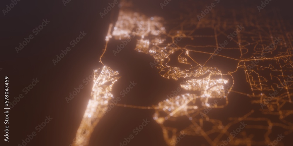 Street lights map of Niceville, Fort Walton Beach and Destin (Florida ...
