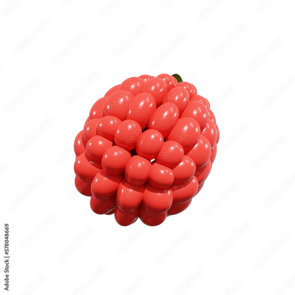 Raspberry fruit 3d render illustration, icon,view, render, hd, premium ...