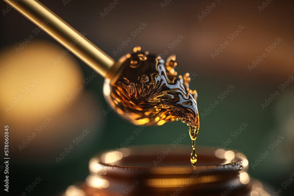 cannabis golden wax in dab stick Generative AI Stock Illustration ...