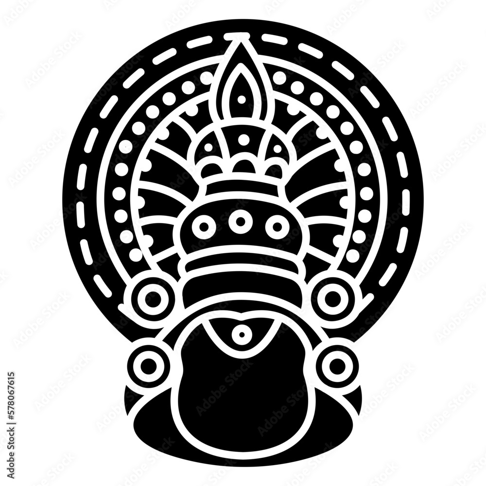 Kathakali icon Stock Vector | Adobe Stock