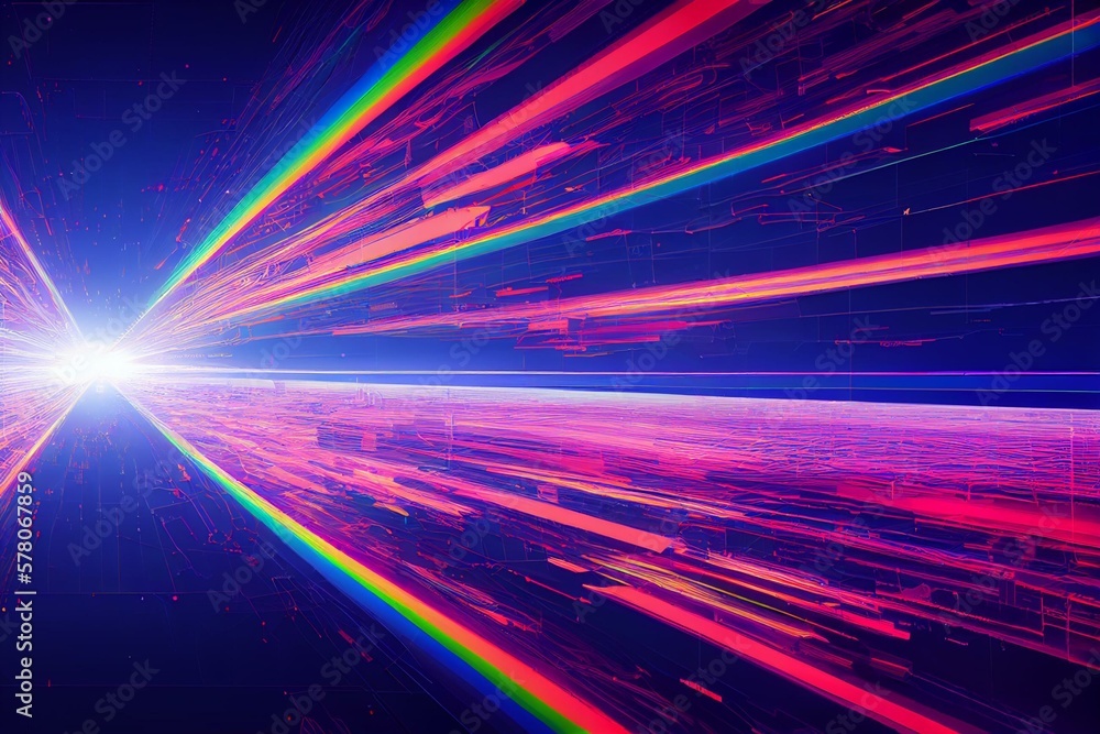 Defi Decentralized Finance On A Monochrome Lsd Display Against The Background Of Blocks Wide