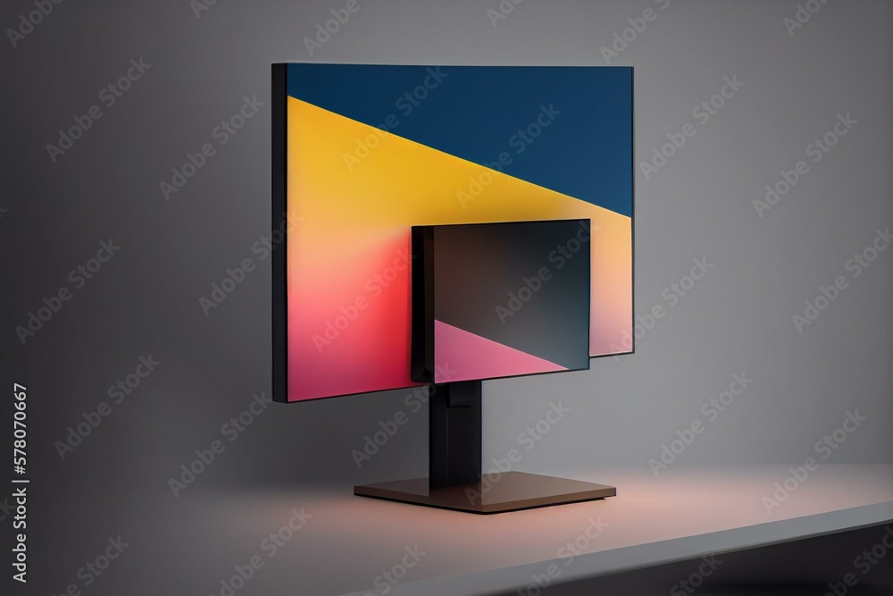 Computer Monitor mockup isolated with transparent screen png in ...