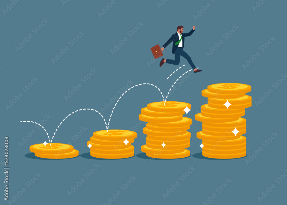 Businessman interest profit of investment. Extensive financial or ...