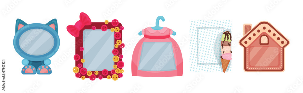 Cute Photo Frames and Border for Picture and Photography Vector Set ...