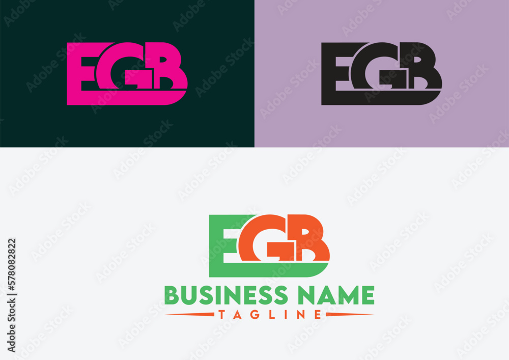 Letter EGB logo design, EGB letter logo Stock-Vektorgrafik | Adobe Stock