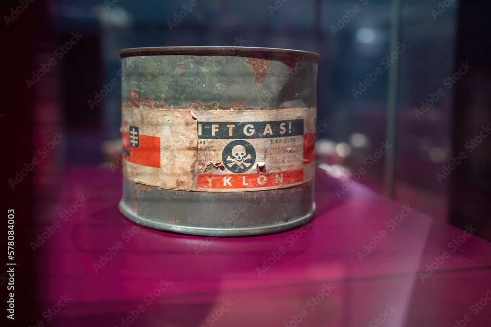Can of Zyklon B Poison Gas used in German Concentration Camps at ...