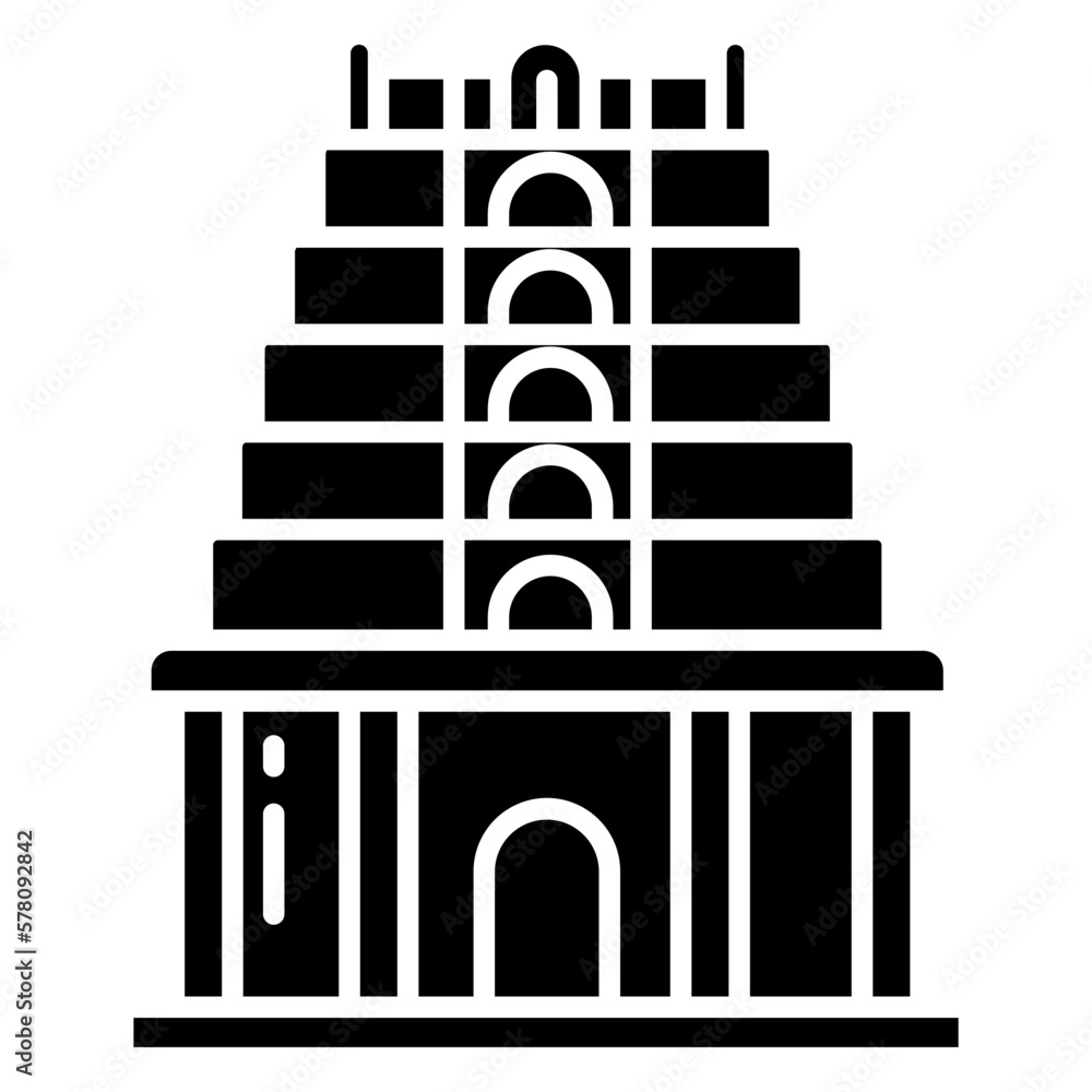 Indian Temple icon Stock Vector | Adobe Stock