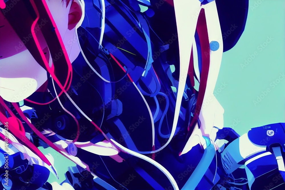 Cyberpunk techie with modern anime style to look like Japanese cartoons ... Cyberpunk techie with modern anime style to look like Japanese cartoons ...