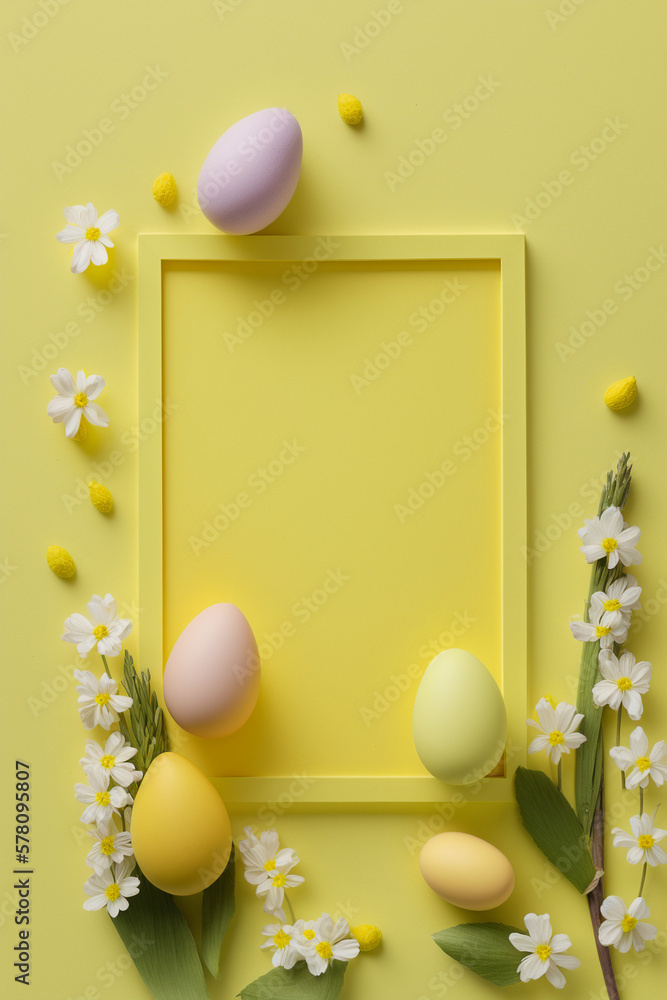 Light Easter background in pastel colors. Template for Design. Mock Up ...
