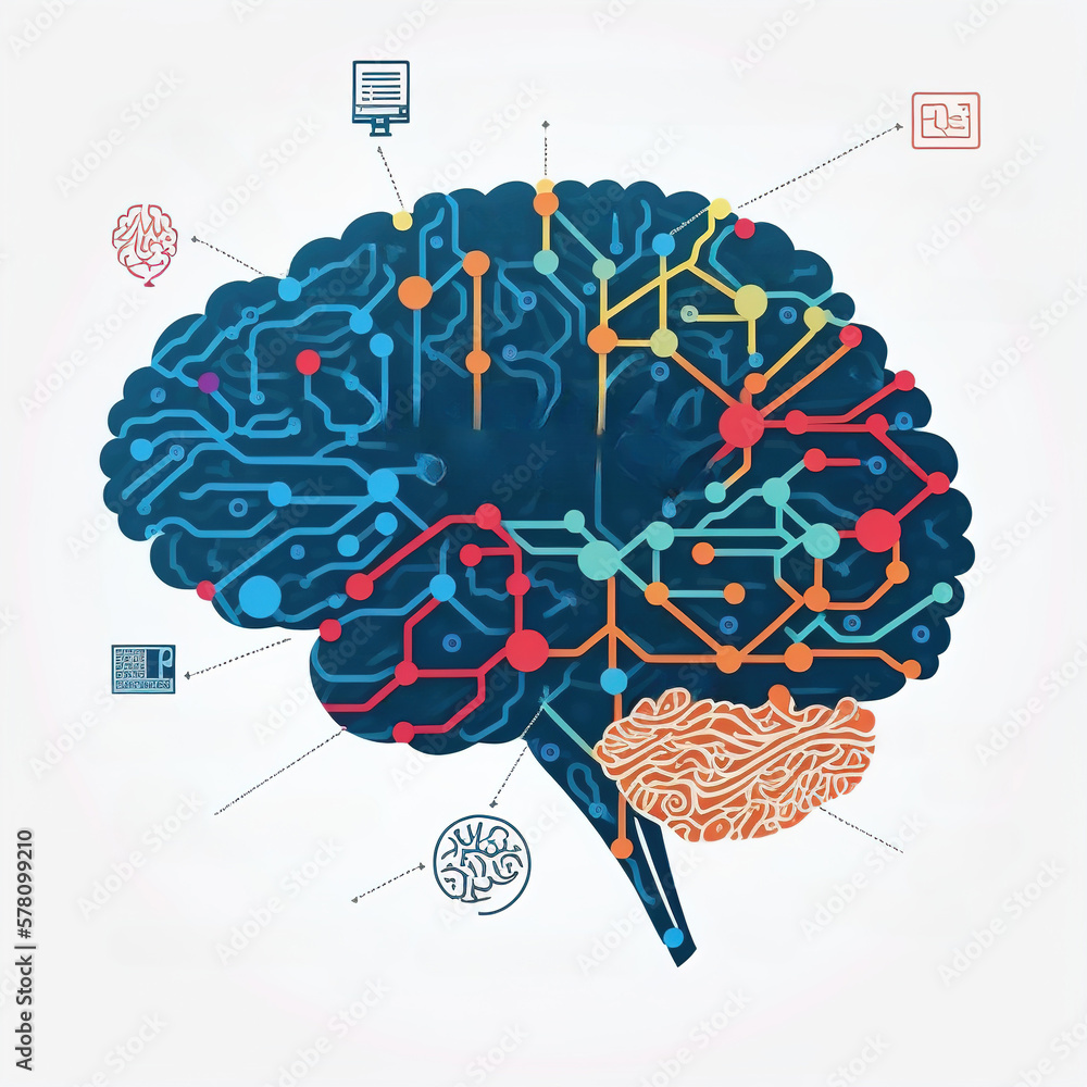 Colorful Brain Neuron Network: Mapping the Intricacies of Human Thought ...