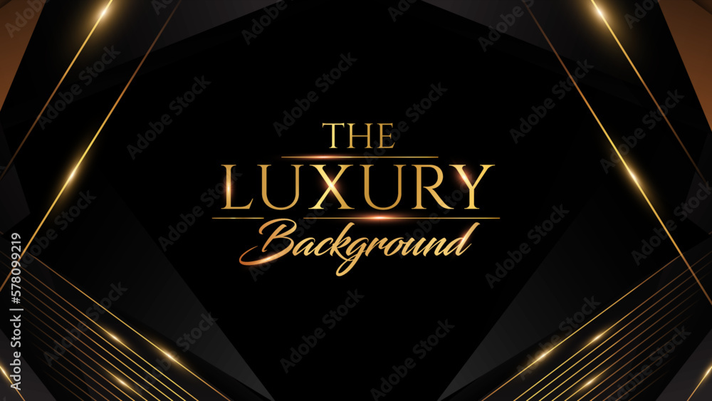 Black and Gold Side Lines Design Template. Modern Abstract Design ...