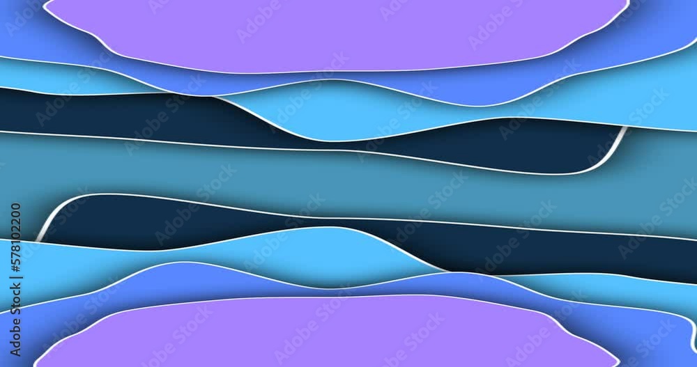 Vidéo Stock Papercut color Trendy Motion Backgrounds. Cyan Cut paper ...