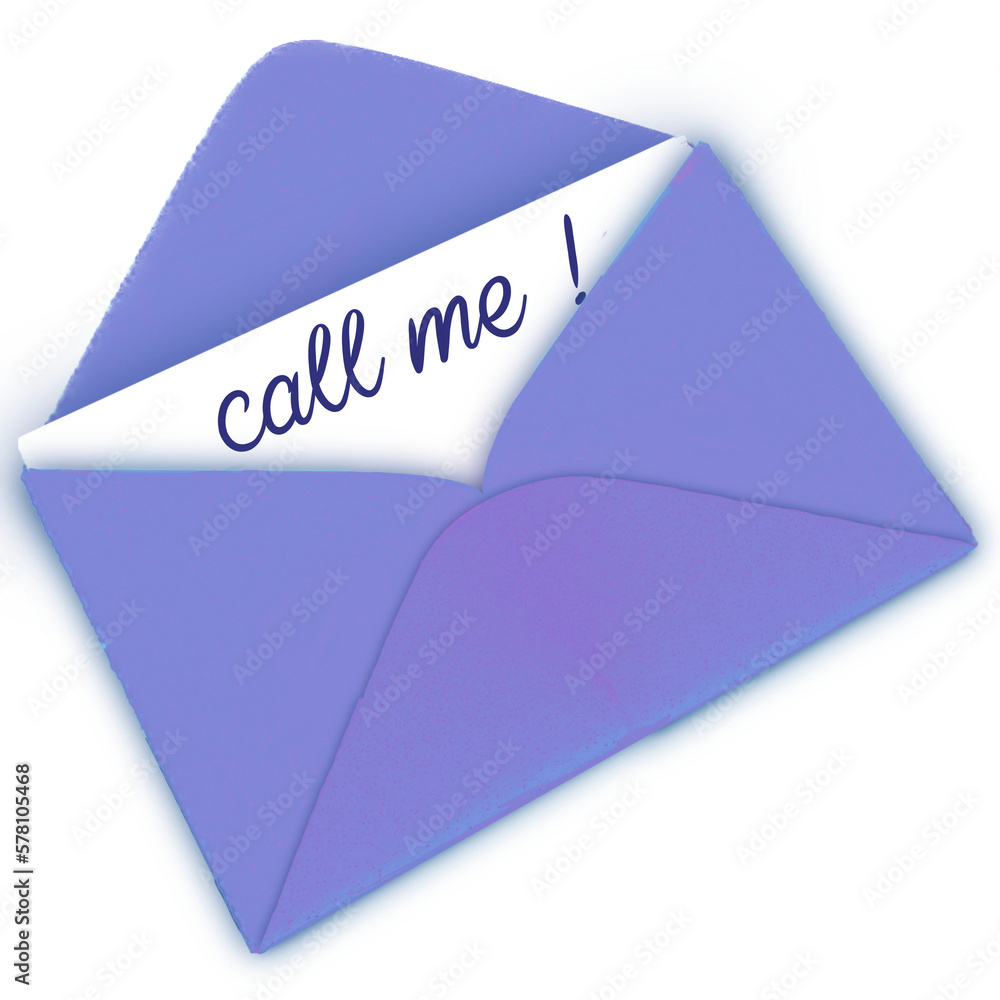 Call me - written - violet color - no background - png file - with a ...