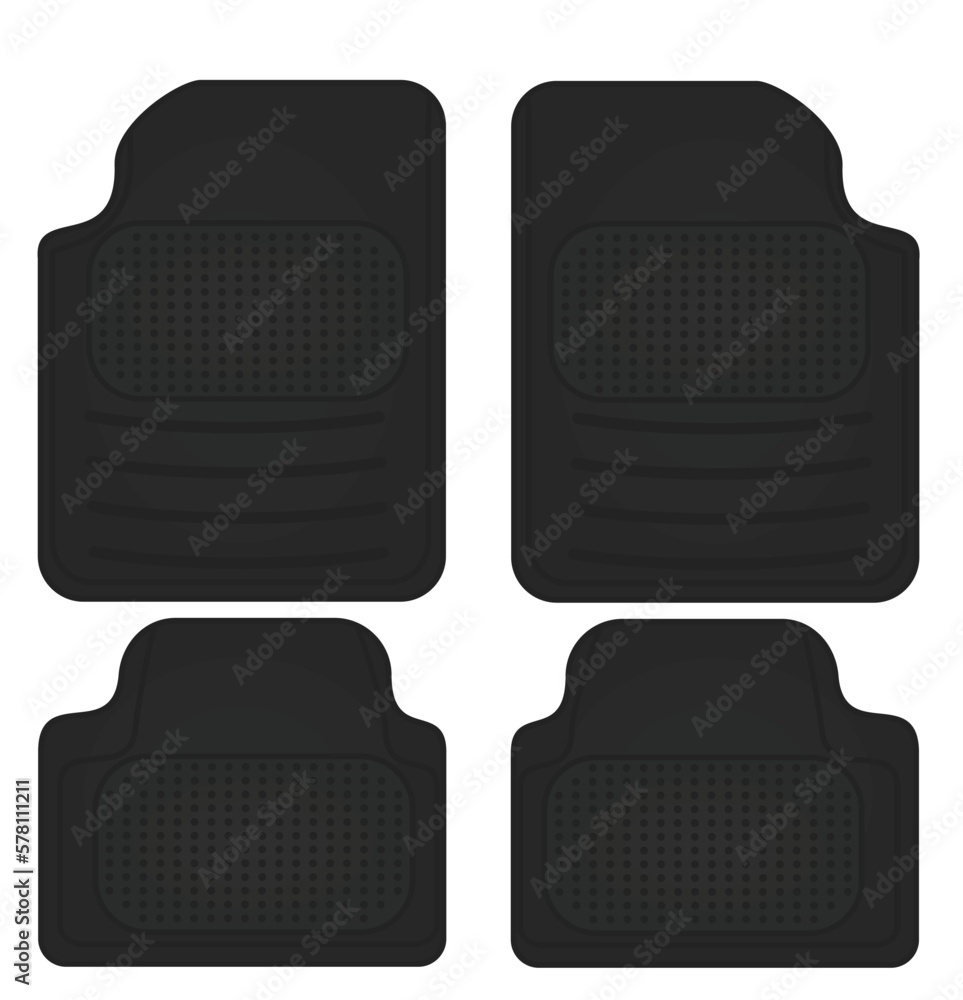Rubber car mats. vector illustration Stock Vector | Adobe Stock