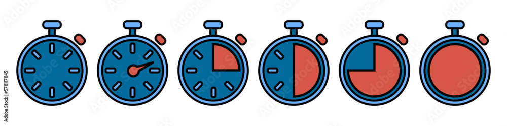 Timer Icons Countdown Timer Symbol Timer Stopwatch Modern Icon Set