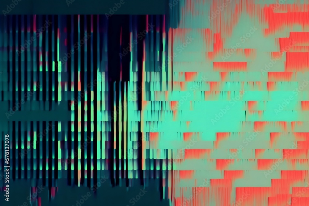 Digital Disruption: Test Screen Glitch Texture. Generative AI Stock ...