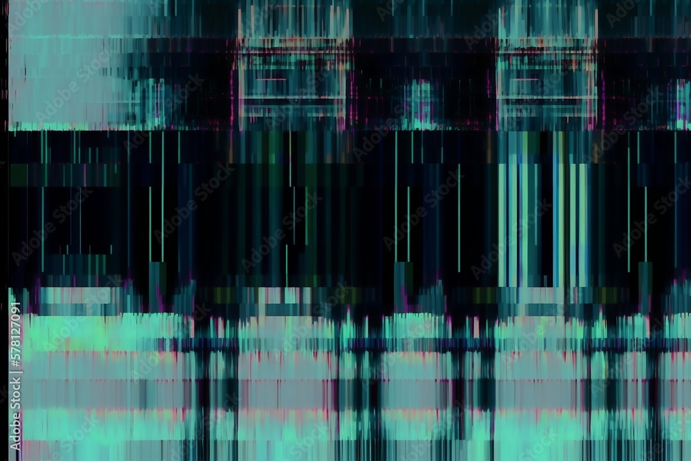 Digital Disruption: Test Screen Glitch Texture. Generative AI Stock ...