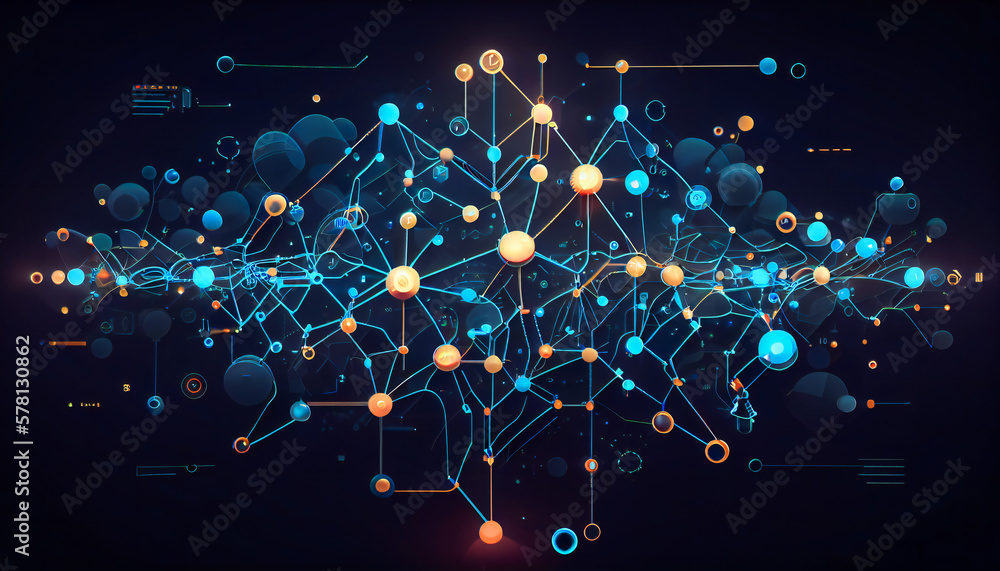 A Graphical Representation Of A Connected Iot Network With Various Nodes Devices And