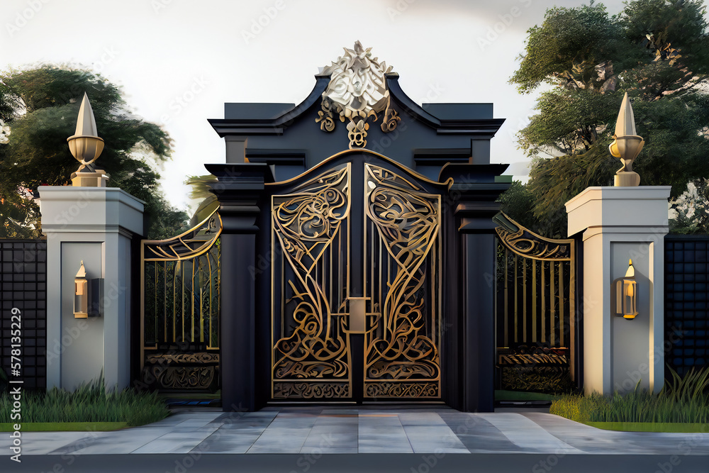 Innovative Main Gate Design. Modern Entrance Portal Architecture ...
