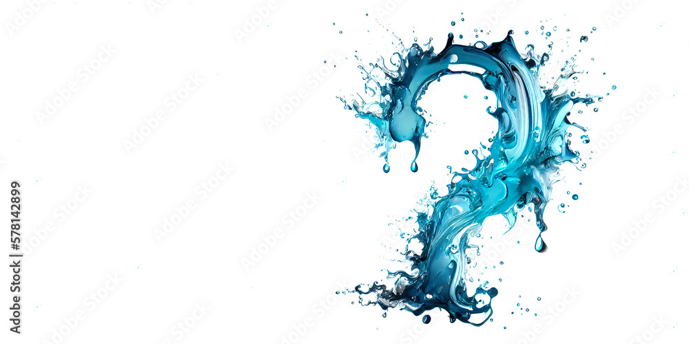 Water made question mark; climate change and sustainability concepts ...
