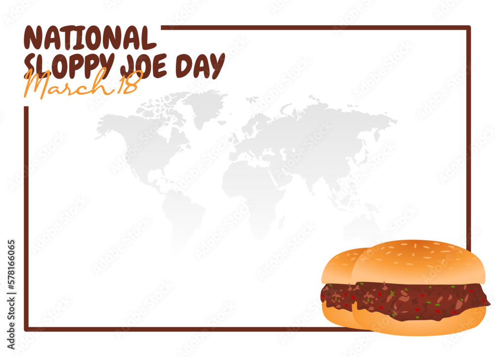 vector graphic of national sloppy joe day good for national sloppy joe ...