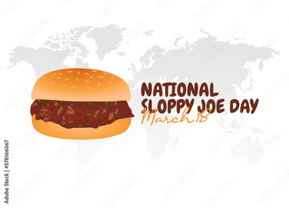 vector graphic of national sloppy joe day good for national sloppy joe ...